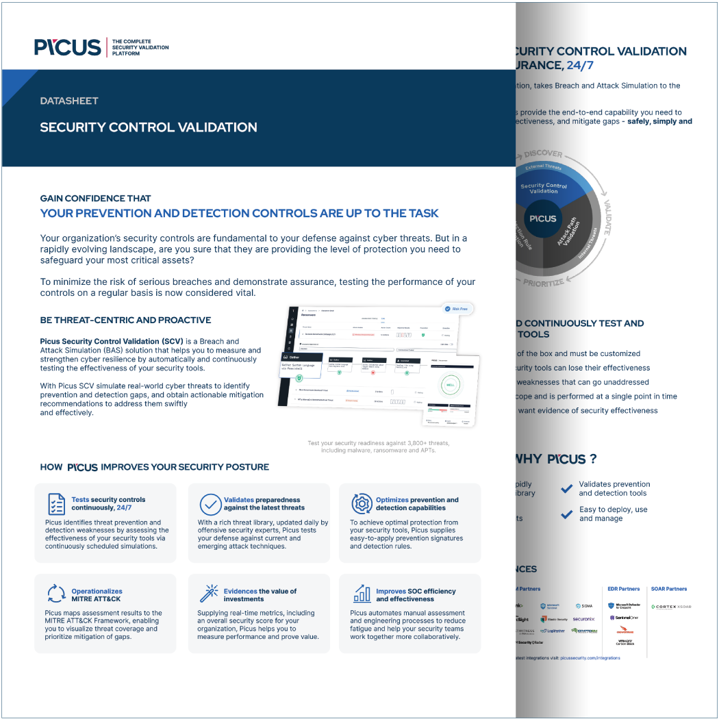 Datasheet Security Control Validation